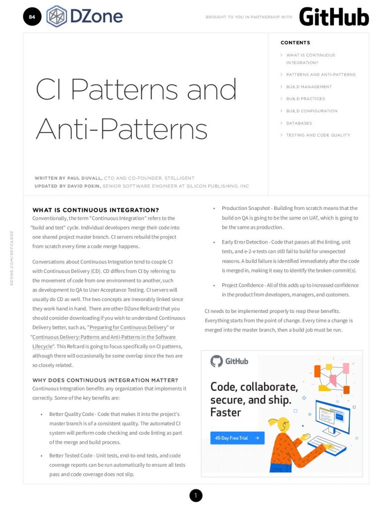 Download Continuous Integration: Patterns and Anti-Patterns Whitepaper | TechDemand
