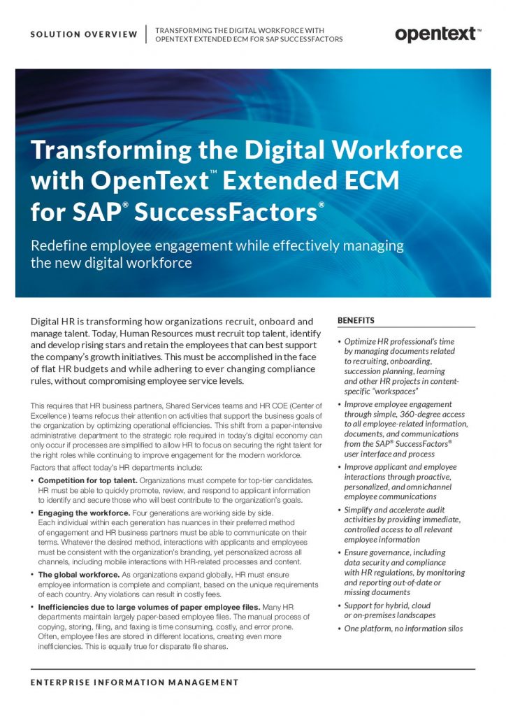 Download Transforming the Digital Workforce with OpenText TM Extended ...