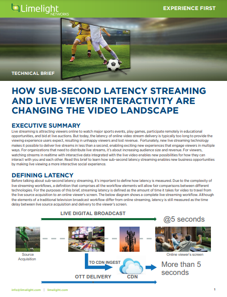 Download How Sub-Second Latency Streaming and Live Viewer Interactivity Are Changing the Video ...
