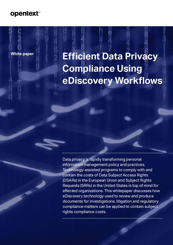 Efficient Data Privacy Compliance Using eDiscovery Workflows | DemandTalk