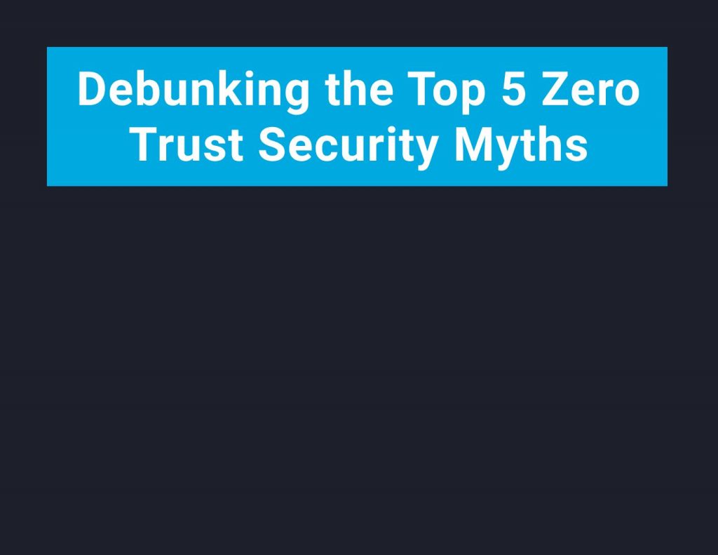 Download Debunking the Top 5 Zero Trust Security Myths Whitepaper | DemandTalk