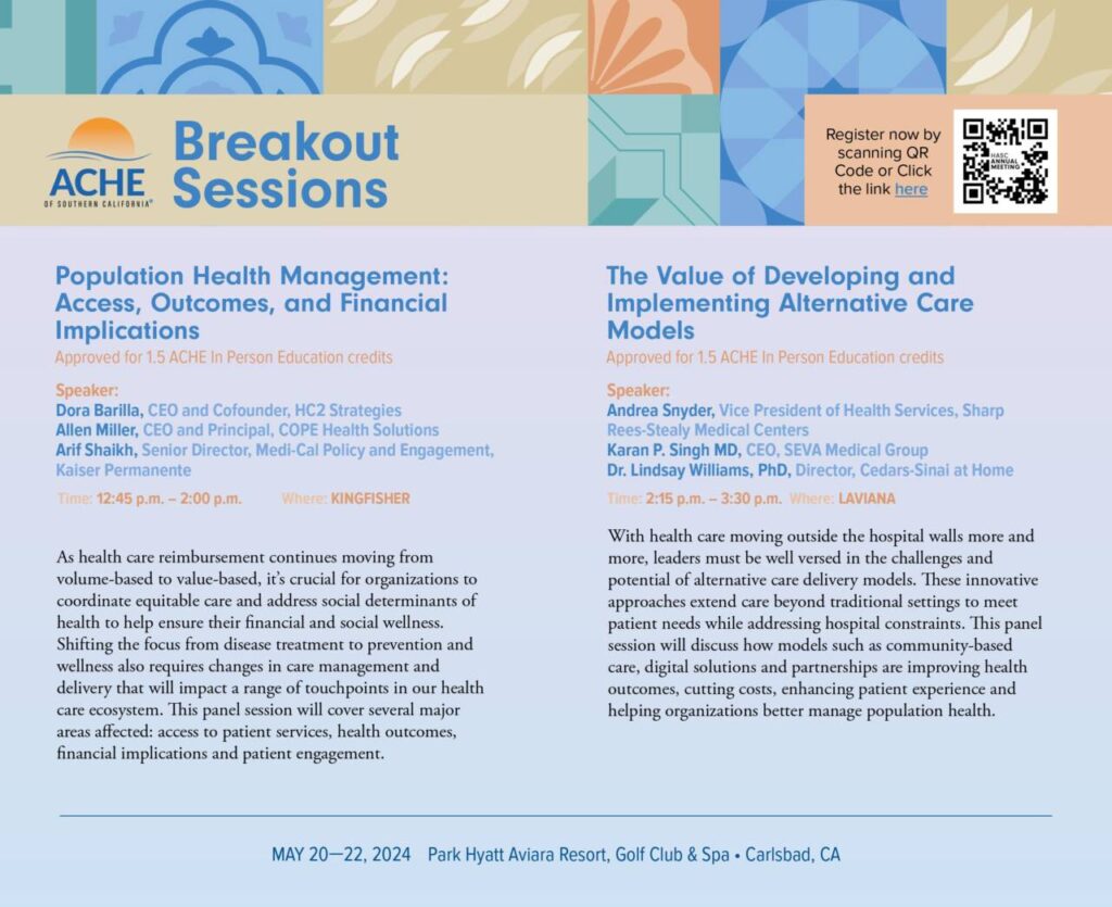 ACHE of Southern California - ACHE In Person Education Credit Panels ...