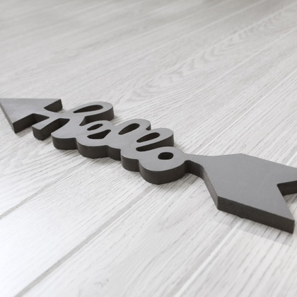 Hello Wood Arrow-Gray - Adornit