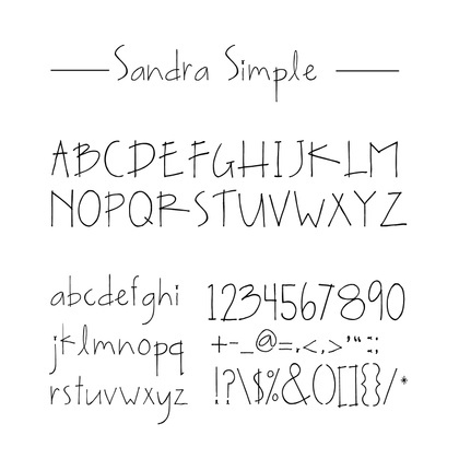 Sandra Simple Font - Adornit