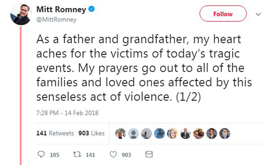 Mitt Romney Delays Senate Announcement After Florida Shooting East