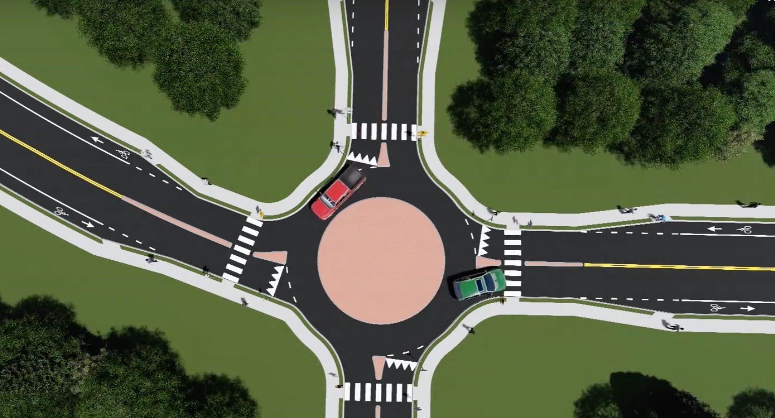 Officials issue driving tips as new mini-roundabout opens in Ammon ...