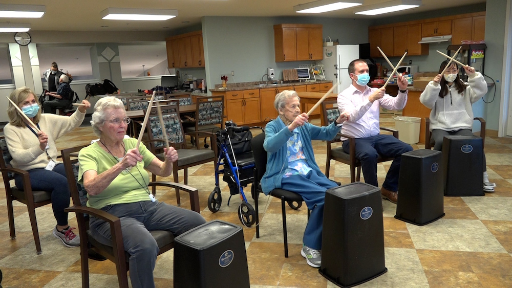 Life Lessons: Learning drum aerobics at MorningStar Senior Living ...