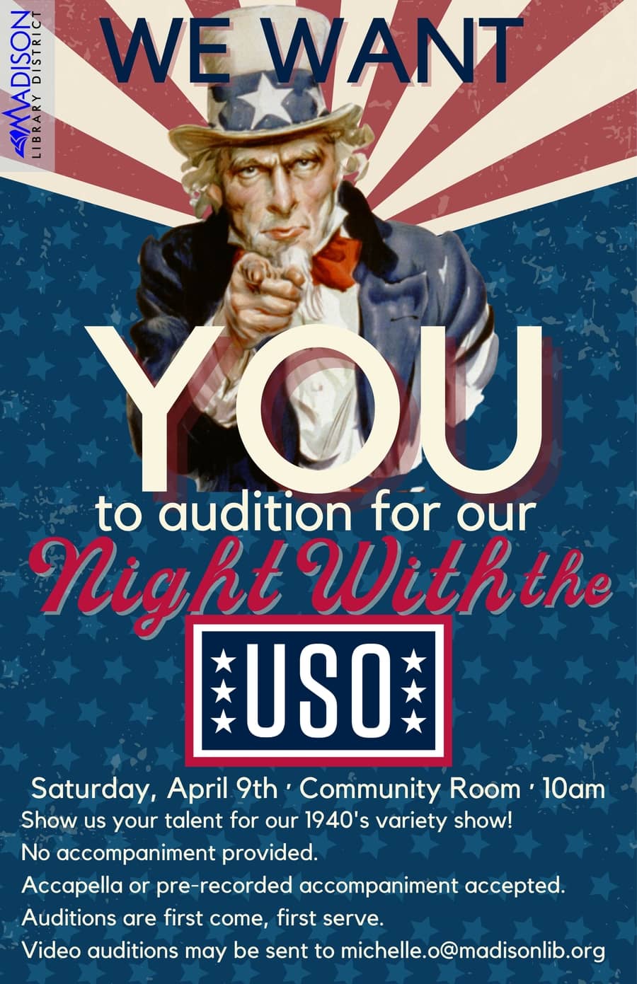 Madison Libary seeks auditions for 'Night with the USO' event - East ...