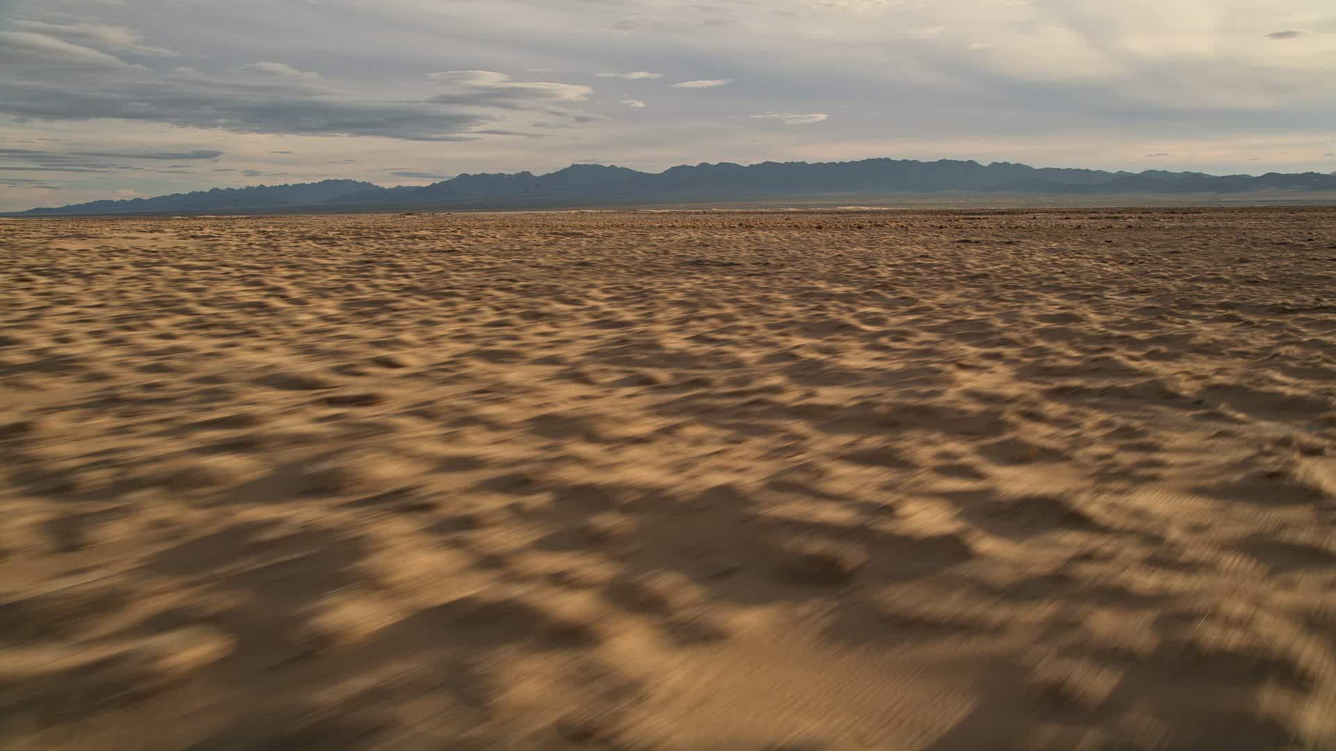 5K stock footage aerial video fly by open desert, Mojave Desert ...