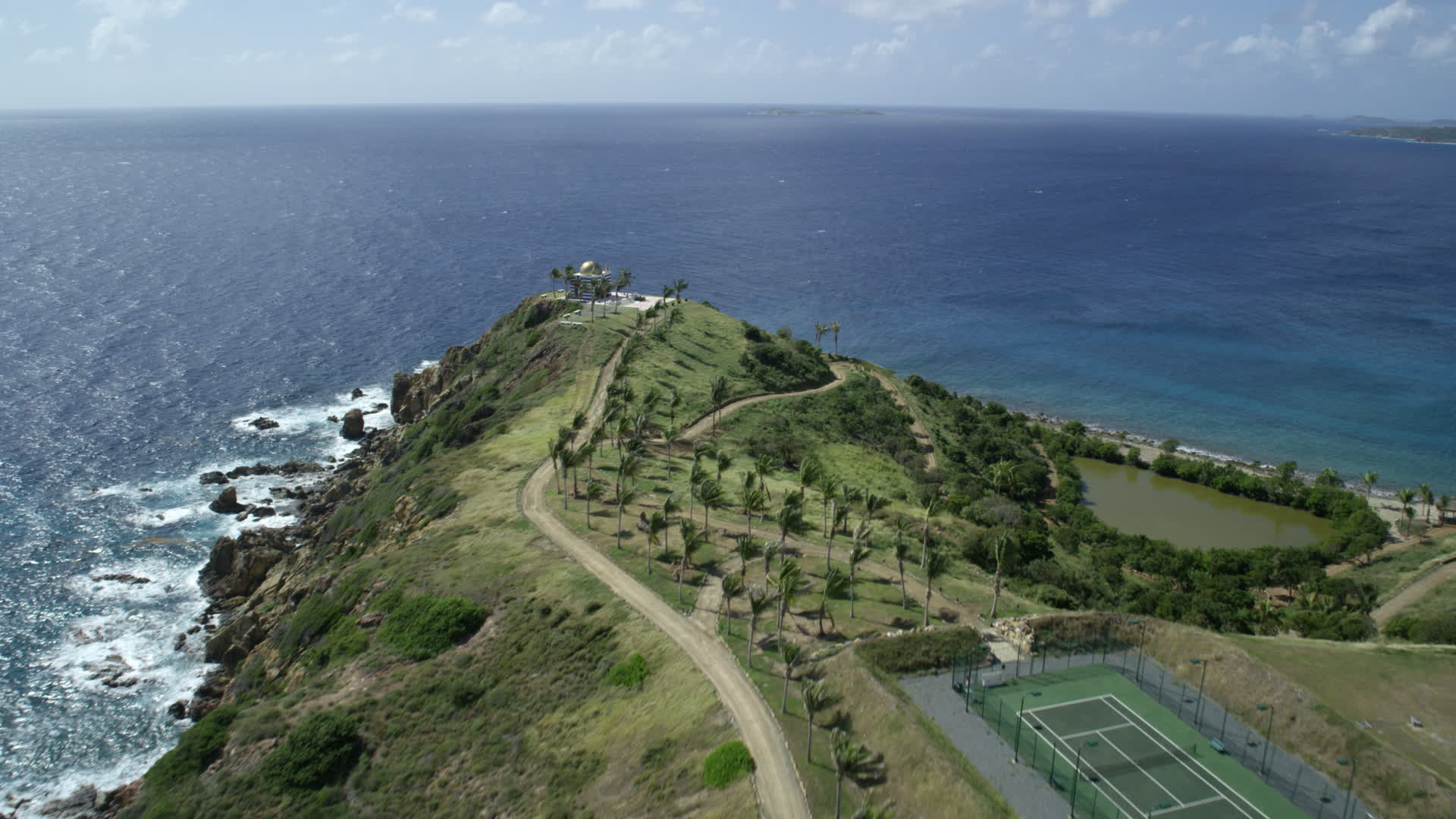 5k stock footage stock footage aerial video approach and orbit gold ...