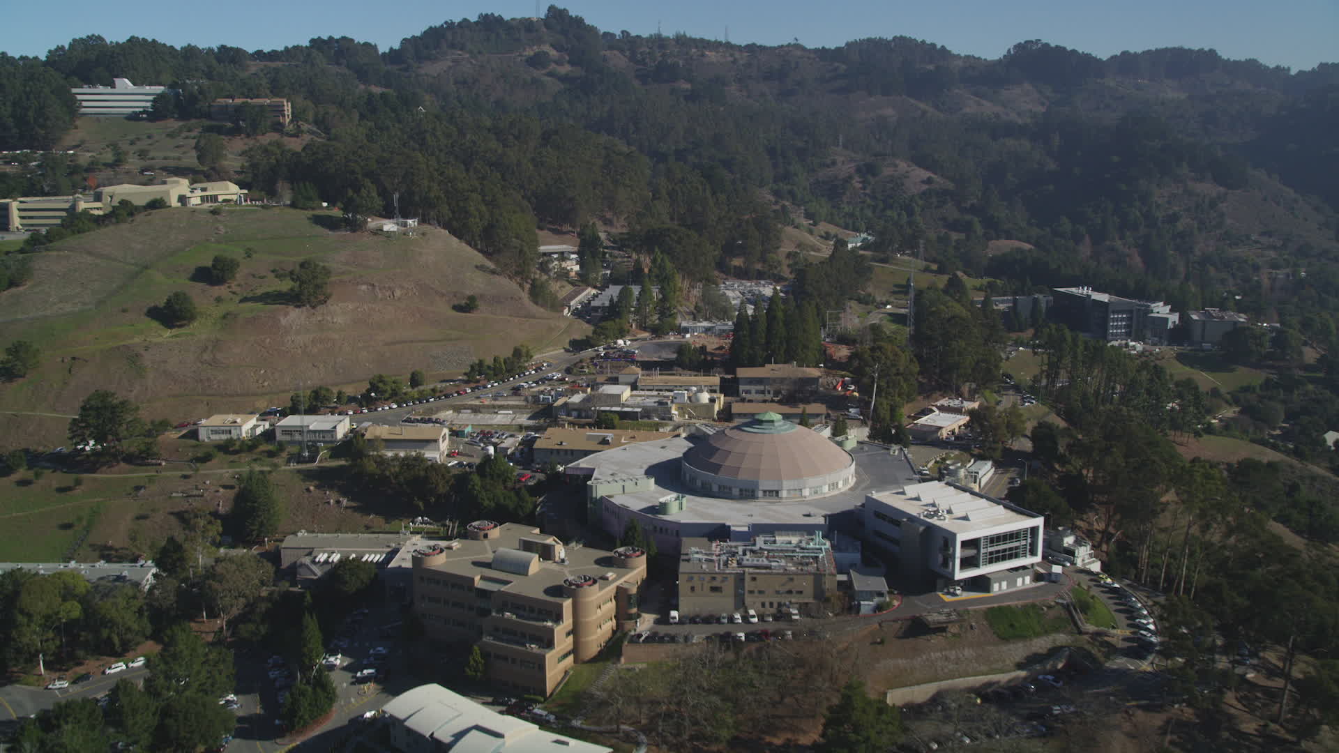 5K stock footage aerial video of flying over Lawrence Berkeley National ...