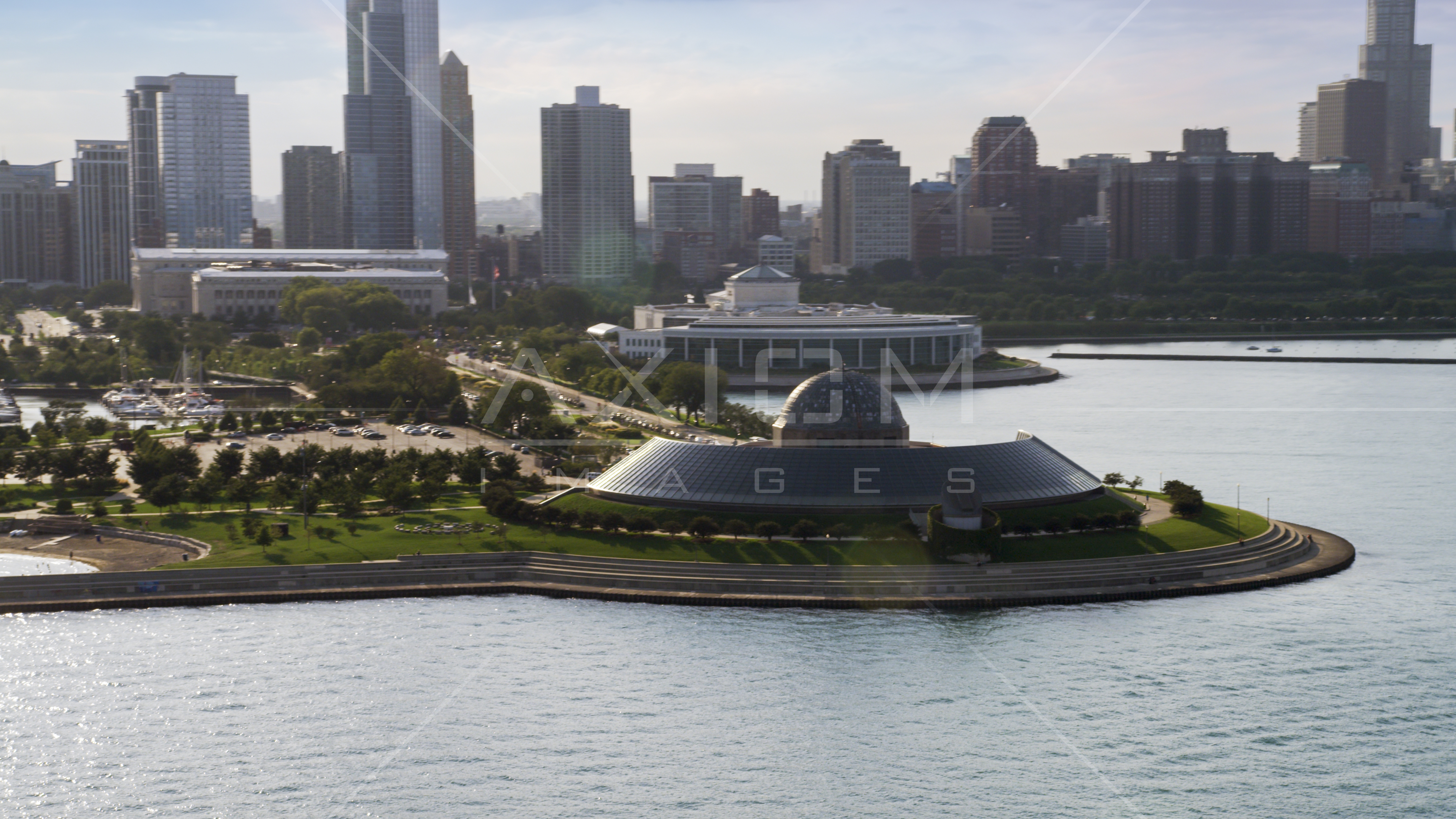 The Adler Planetarium and Astronomy Museum, Downtown Chicago in the ...