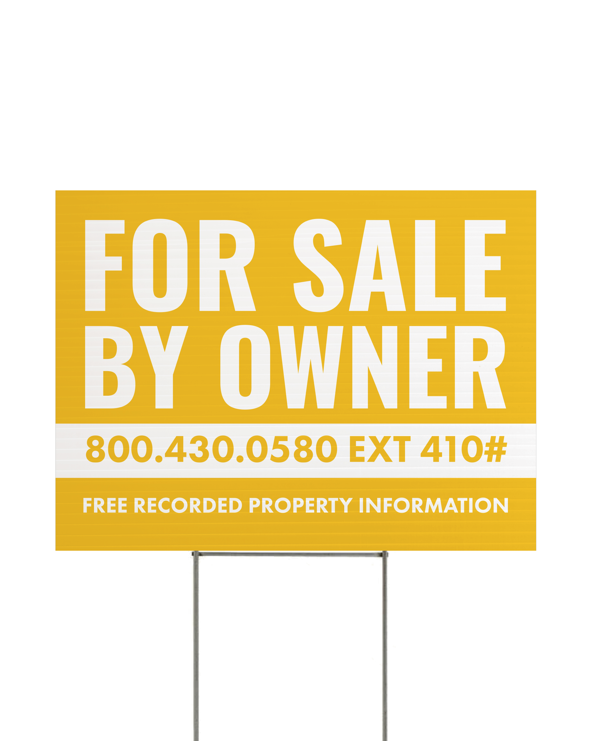18 X 24 Gold FSBO W Wire Stand C21 Landvoice