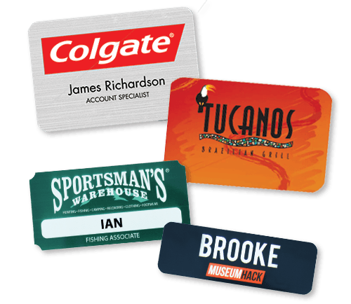 Plastic Printed Name Tags | Nametags.com