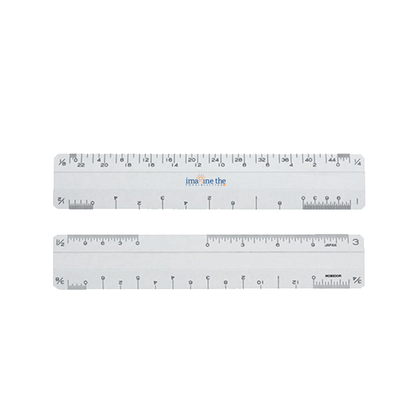 6" Four Bevel Architectural Plastic Ruler | Imagine the Possibilities