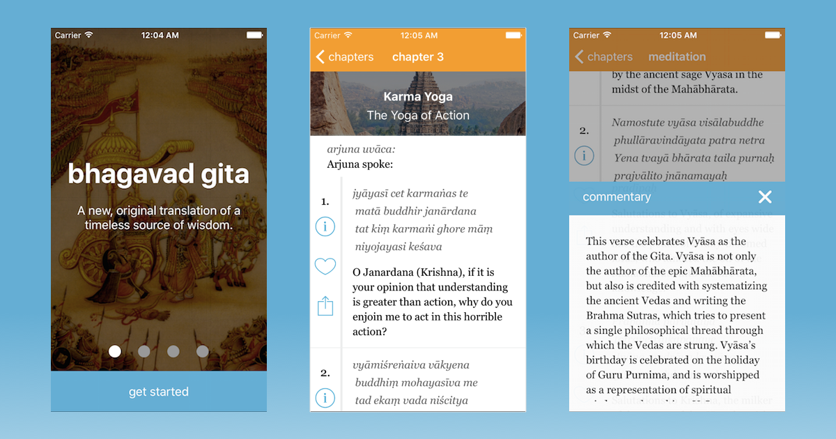 Bhagavad Gita App for iOS and Android