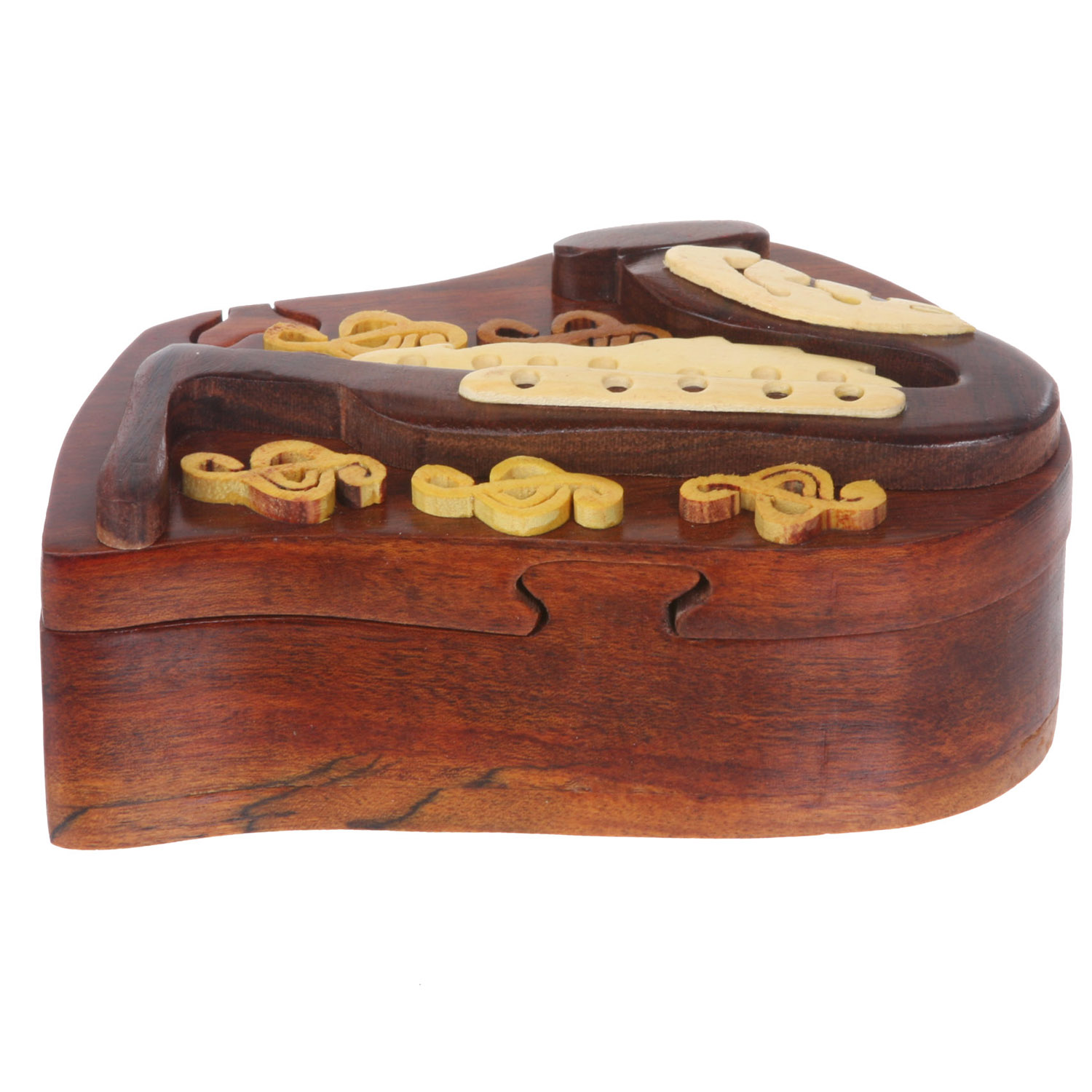 Handcrafted Wooden Musical Instrument Secret Jewelry Puzzle Box ...