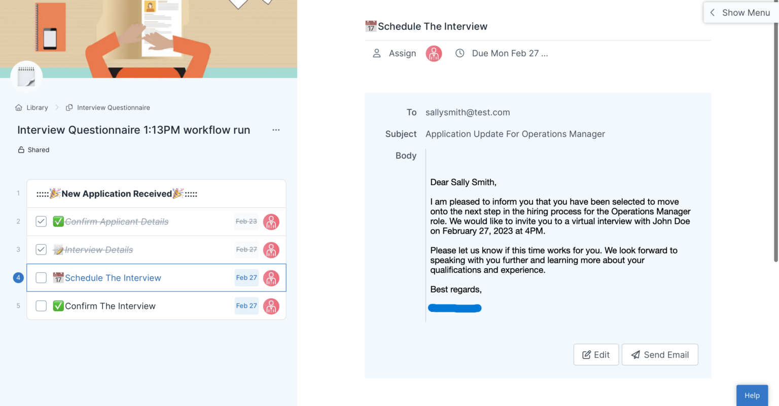 Automate Recruitment Emails with Process Street & AI