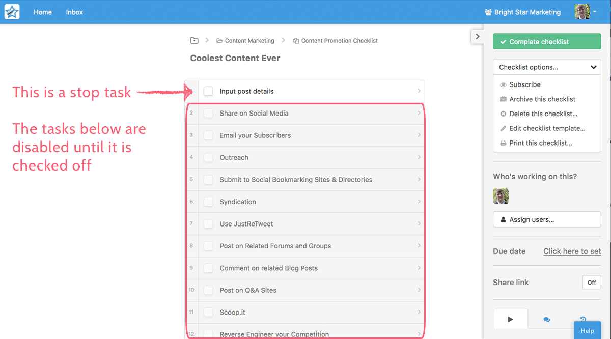 Stop Tasks – Process Street Help