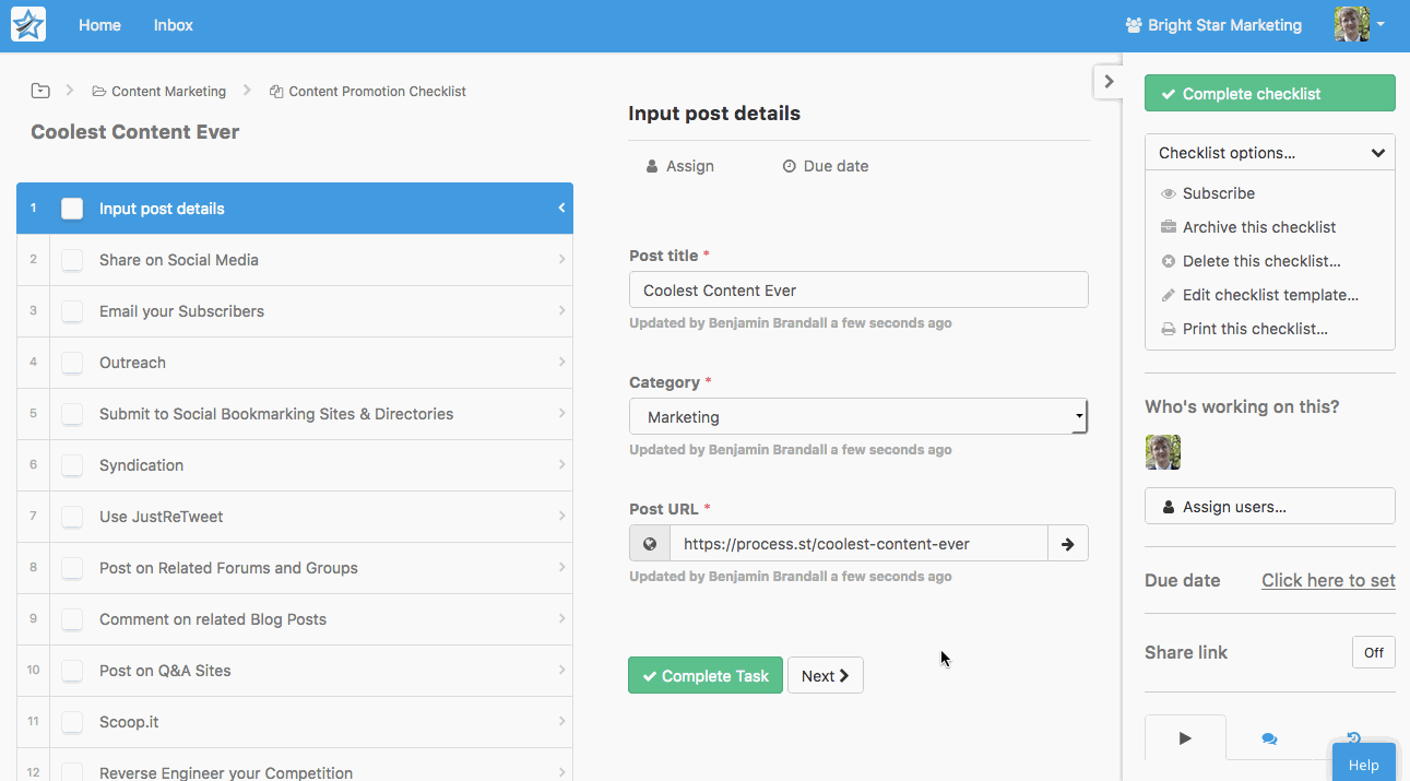Enforce The Order Of Checklists Hand Off Tasks And More With Stop Tasks Process Street Help