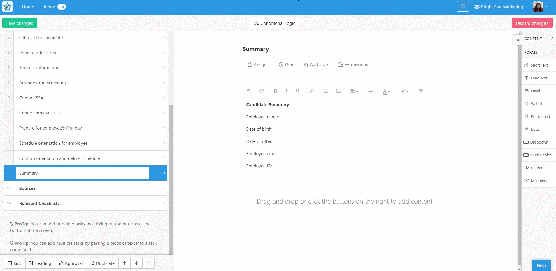 Getting Started Guide Adding Form Fields Process Street Help