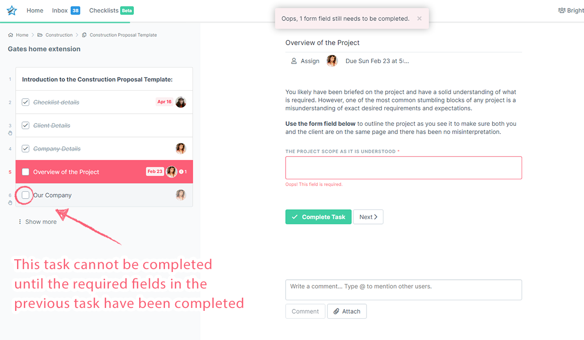 How Do I Make a Field Required? – Process Street Help