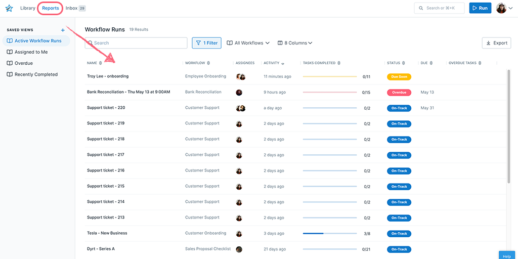 What is a Workflow Run? – Process Street Help