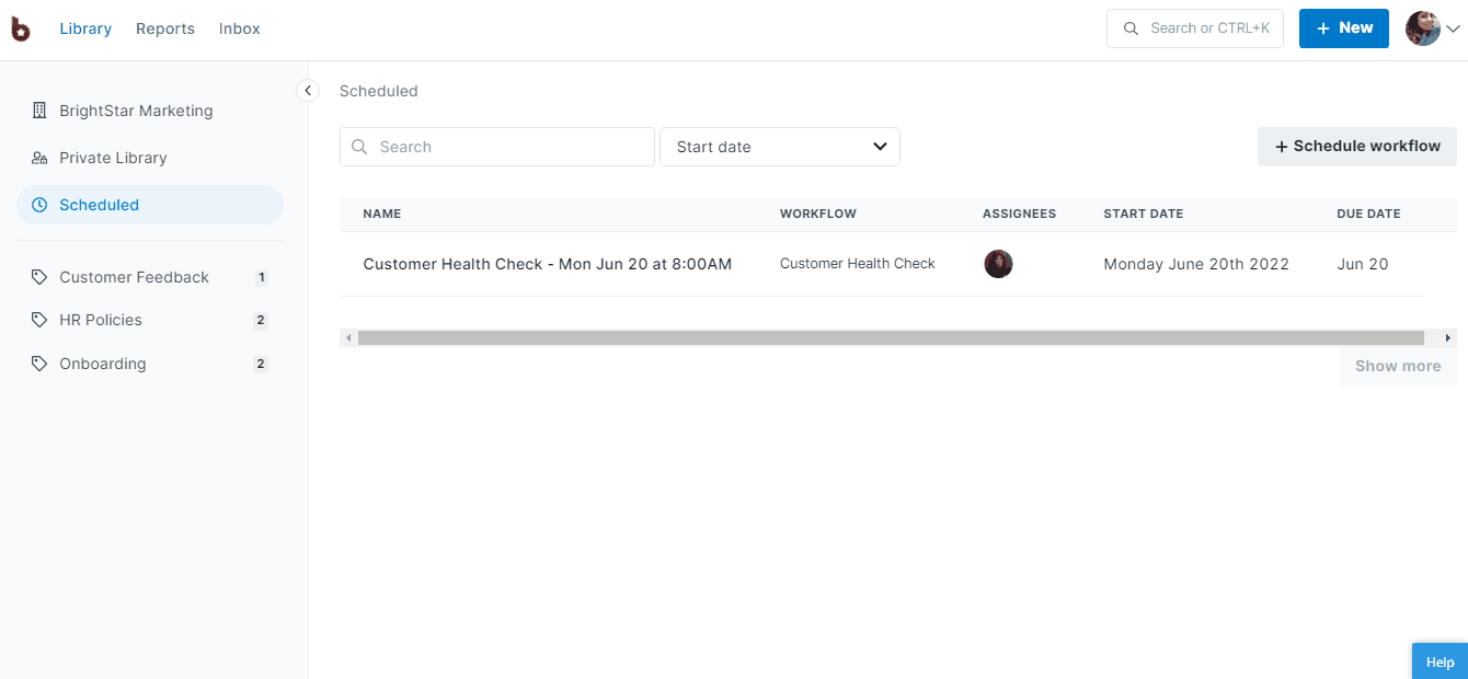 Scheduled Workflow Runs in Process Street