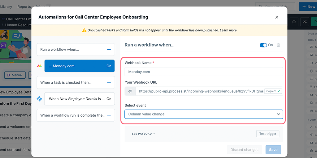 Monday.com + Process Street Integration