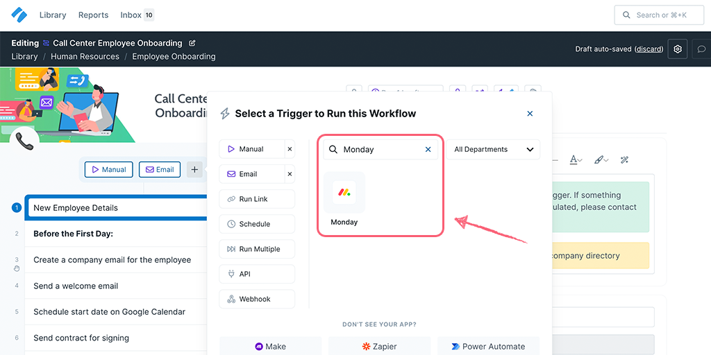 Monday.com + Process Street Integration
