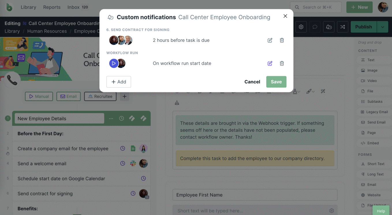 Custom Notifications Process Street Help Center