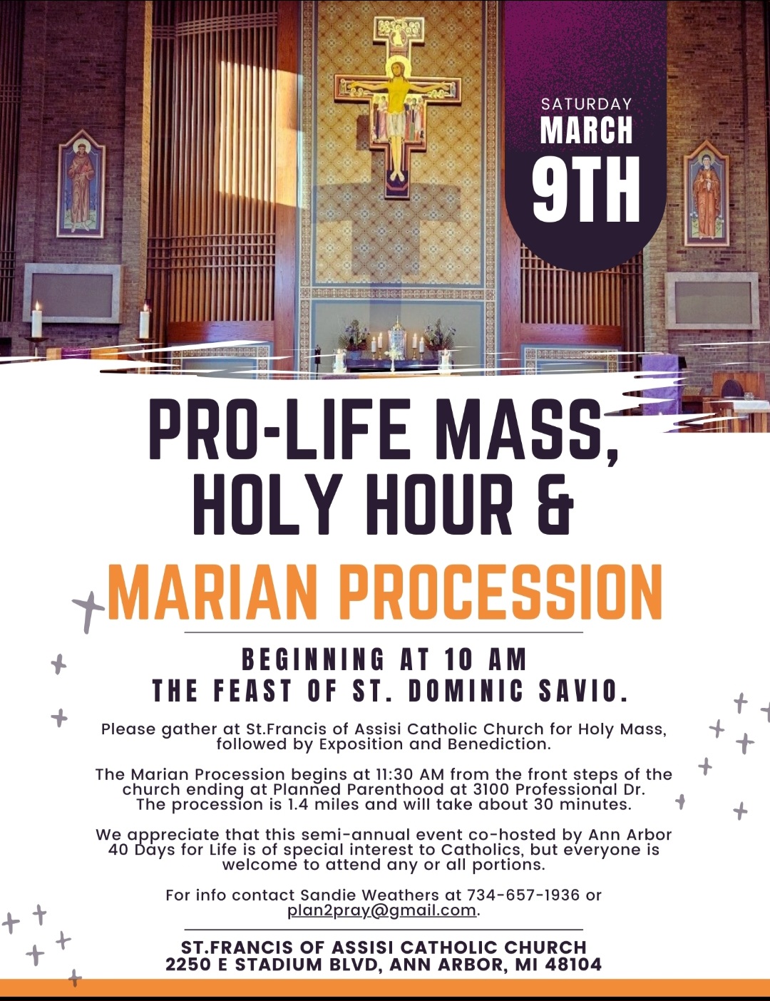 PRO-LIFE MASS, HOLY HOUR & MARIAN PROCESSION - Ave Maria Radio
