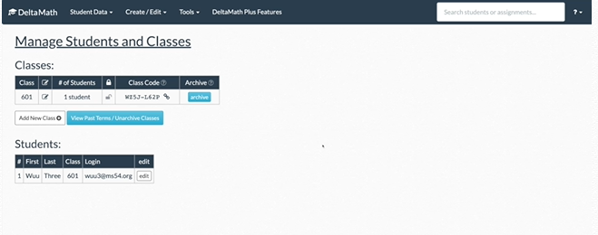 Delta Math: Adding Students to your Class · Alludo