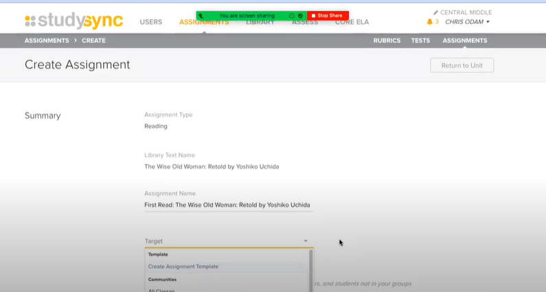 StudySync: Create Small Groups · Alludo