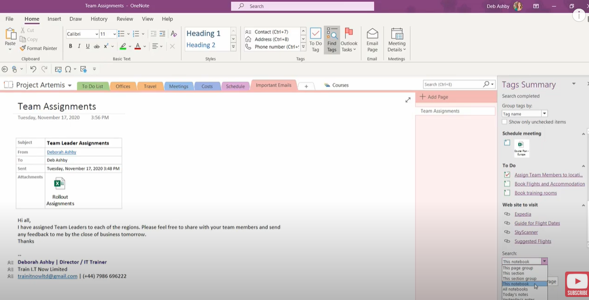 OneNote: Tagging Notes in OneNote · Alludo
