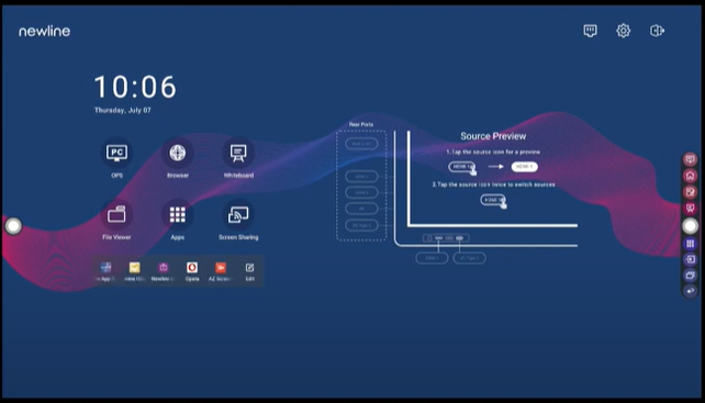 Newline Smartboard: Using the Floating Toolbars on the Q Series · Alludo