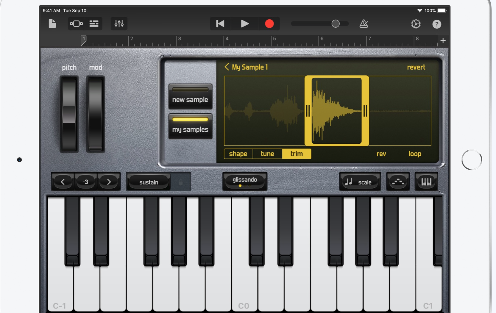 GarageBand: Using the Sampler · Alludo