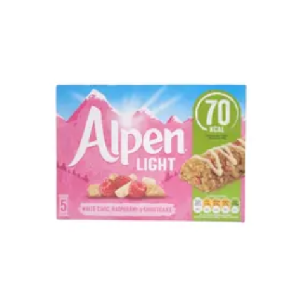 Alpen Light White Chocolate Raspberry & Shortcake Cereal Bars, 5x19g ...