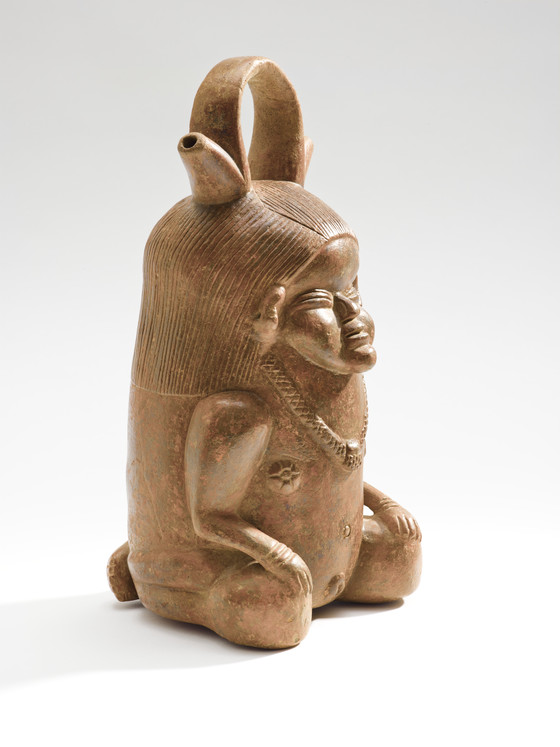 Kneeling Female Figure Jar with Double Spout | LACMA Collections