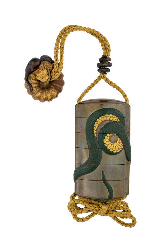 Inro Ensemble with Snake Design | LACMA Collections