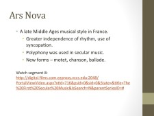PowerPoint: The Middle Ages | Music Appreciation 1
