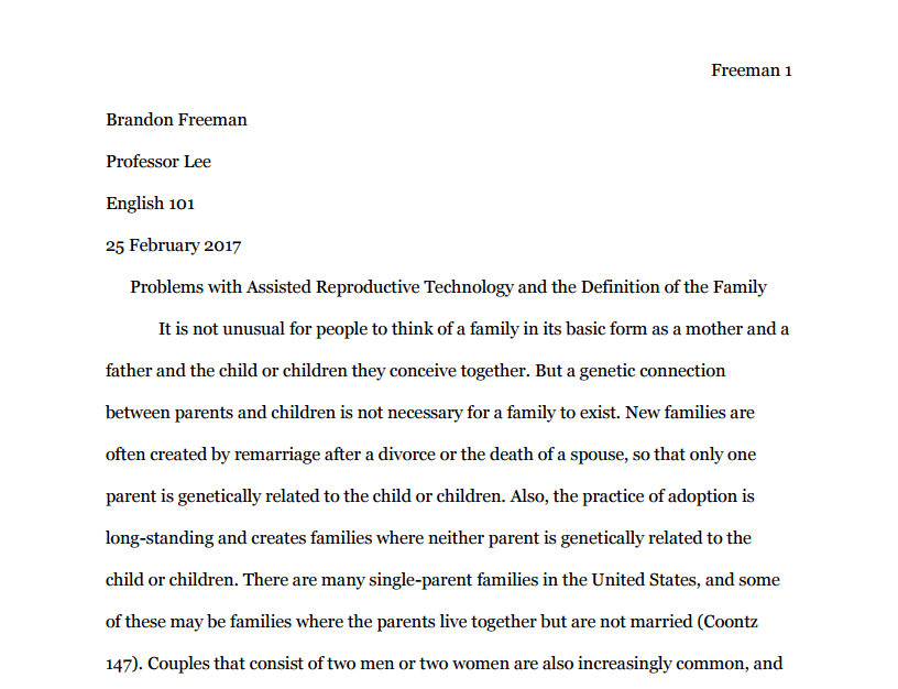 MLA Document Formatting English II Youngs