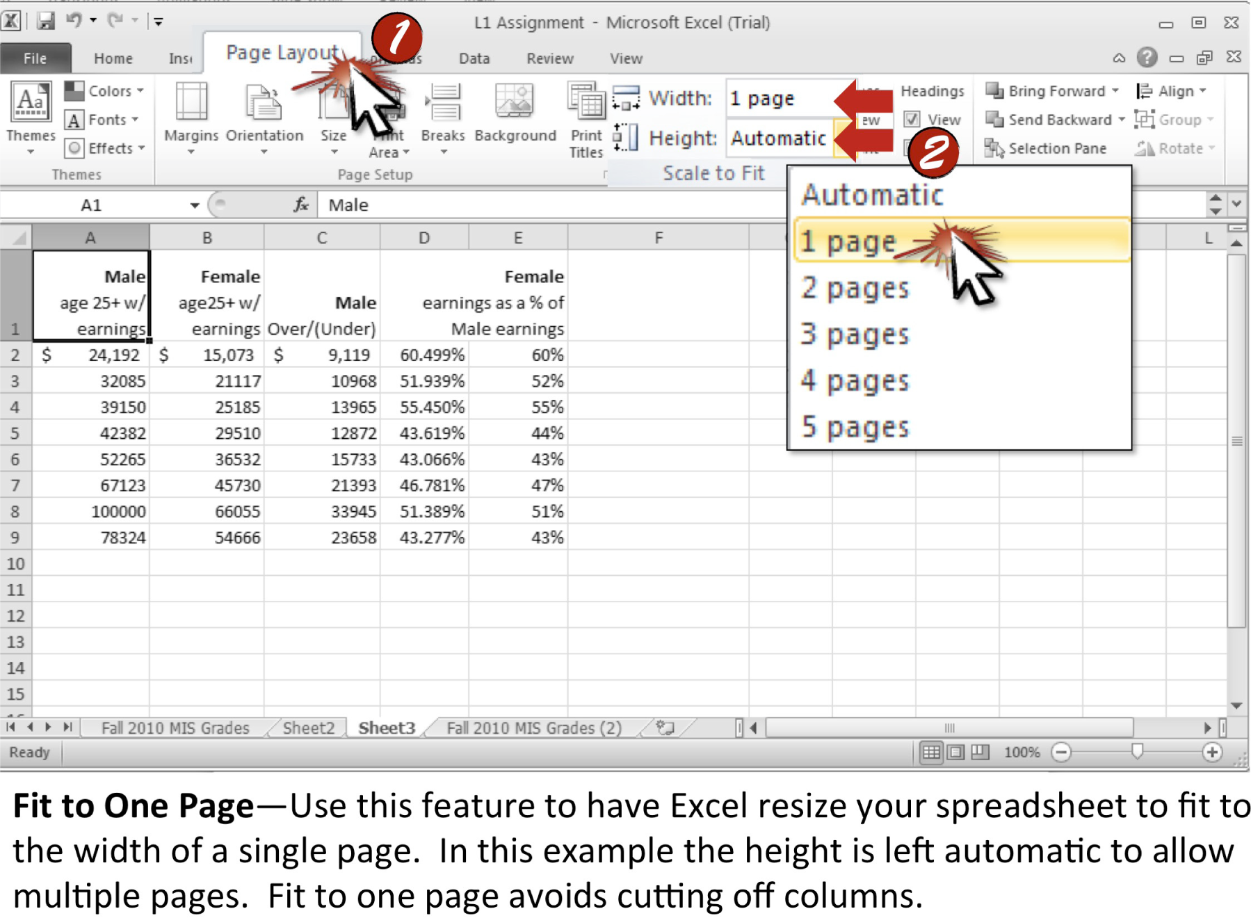 Resize Excel Sheet