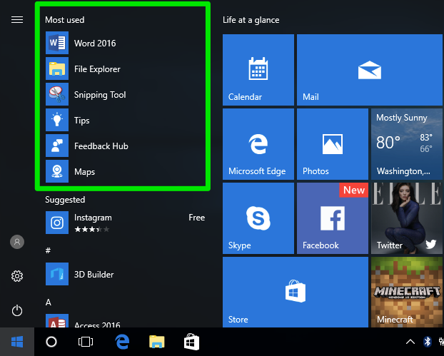 Start Menu Computer Applications For Managers