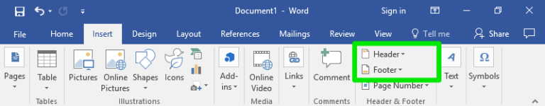 Headers And Footers Computer Applications For Managers