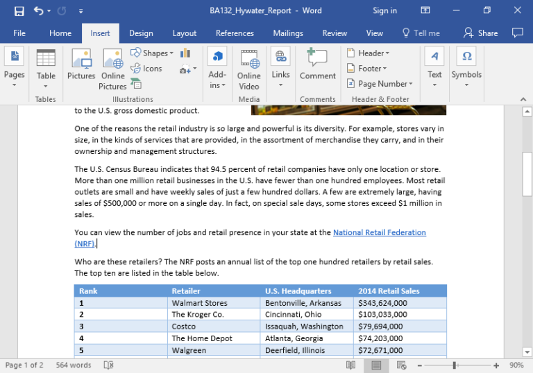 Assignment Create Document With Tables And Images Computer