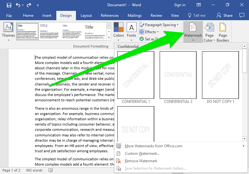 Watermarks Computer Applications For Managers