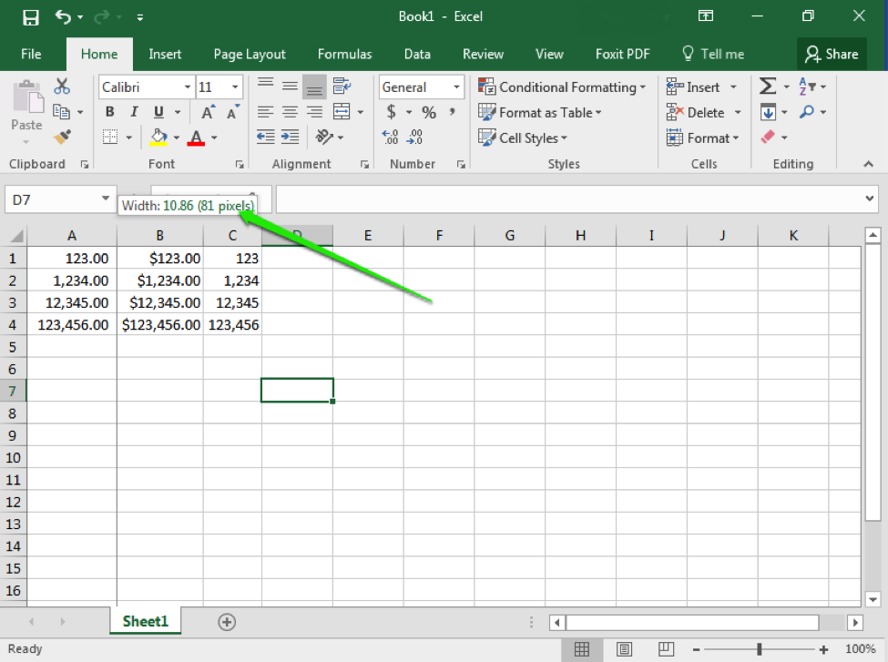 Changing Width Of Columns And Rows Computer Applications For Managers