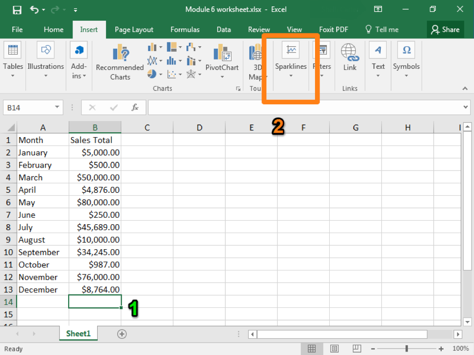Sparklines Computer Applications For Managers
