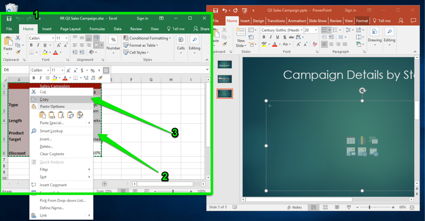 Excel Table In PowerPoint Computer Applications For Managers